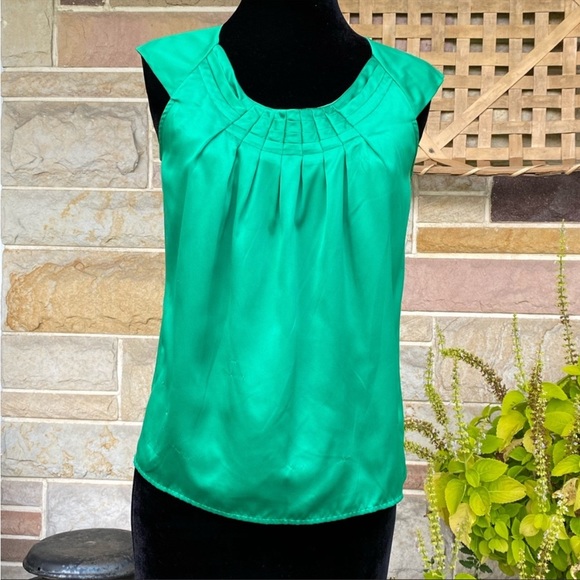 The Limited | Tops | The Limited Green Satin Top | Poshmark